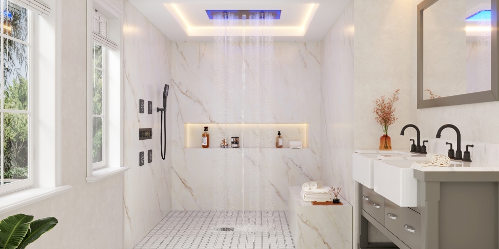 Rain Shower Systems | Luxurious Rainfall Shower Heads – CASAINC