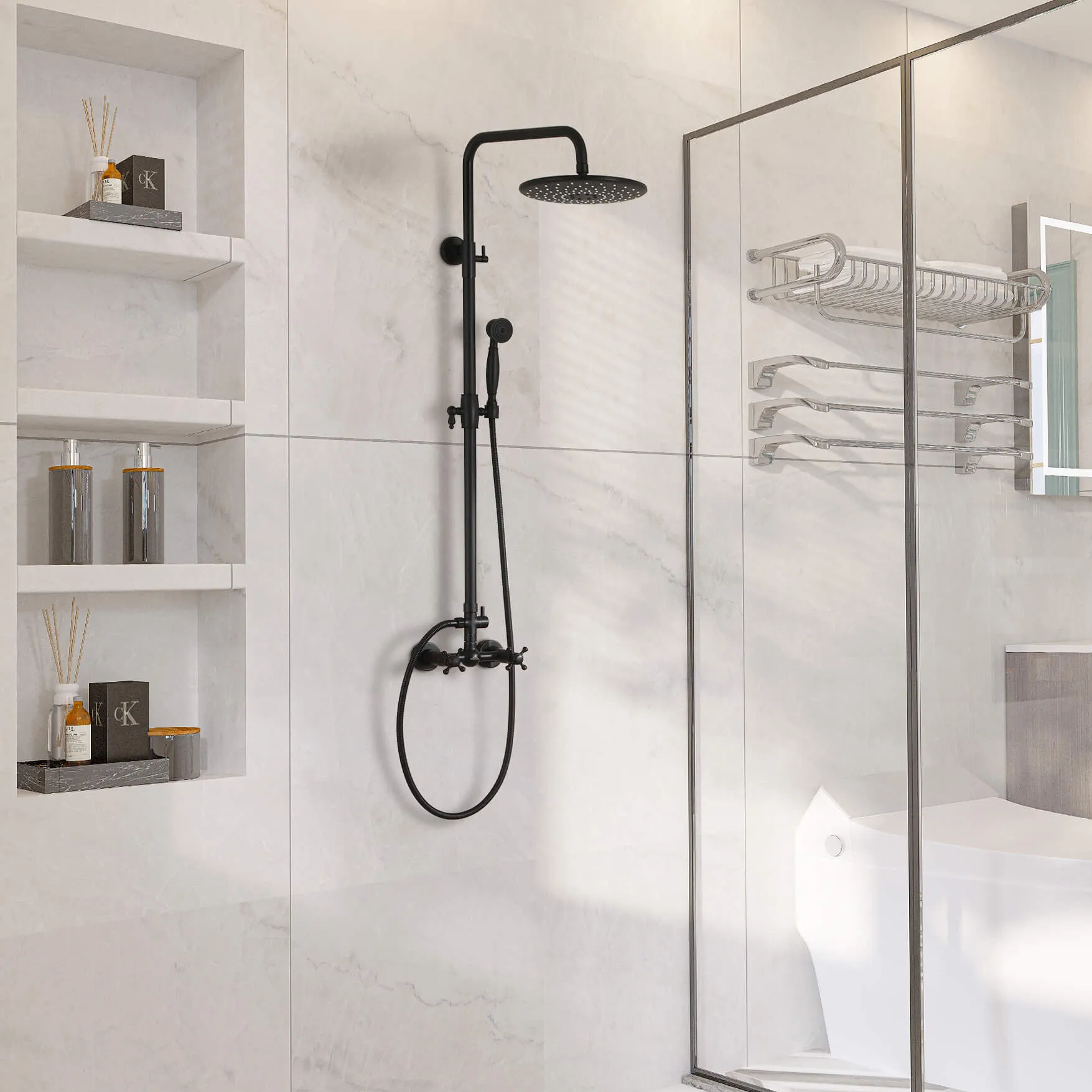 Exposed Pipe Shower Systems | Thermostatic & Durable Designs – CASAINC