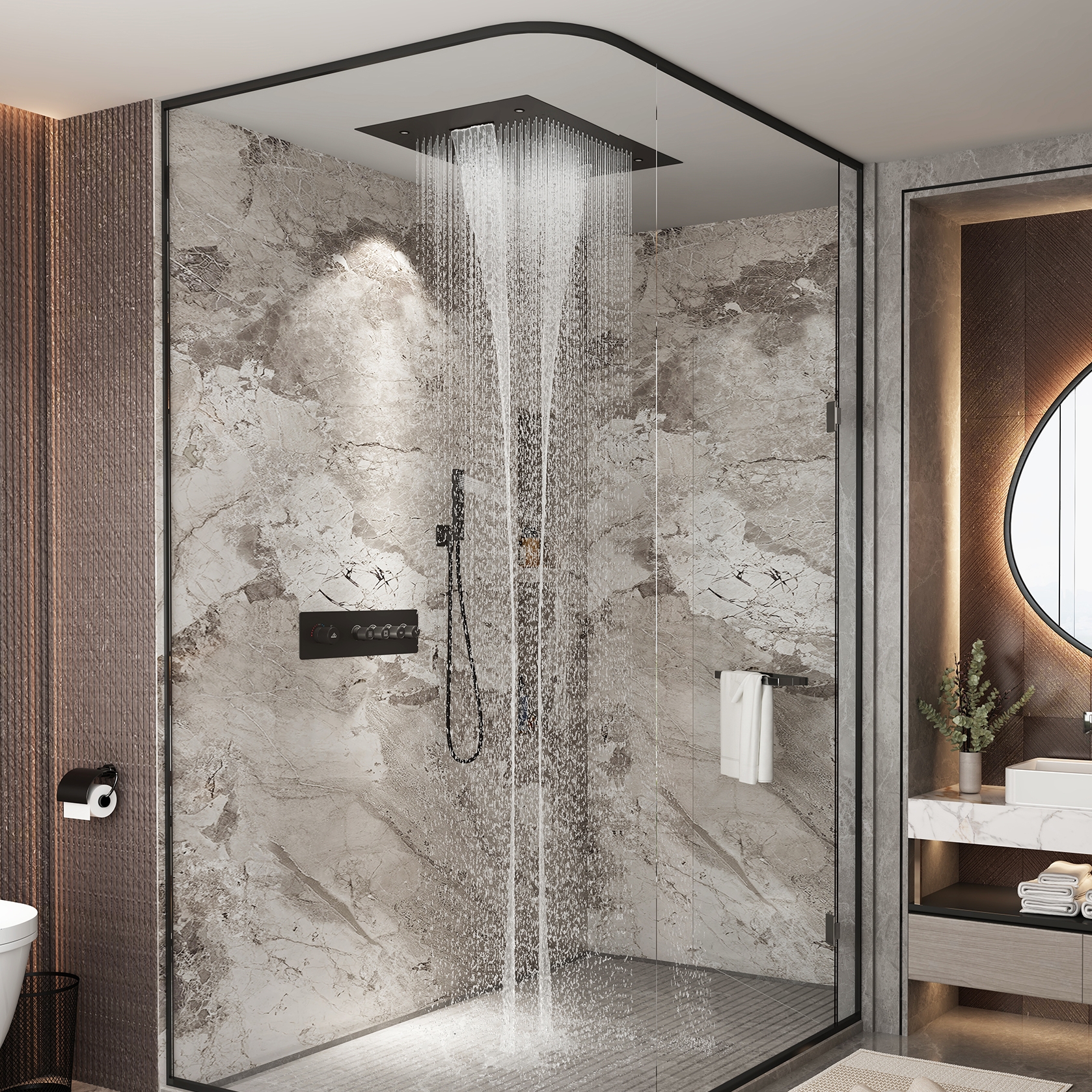 Oversized Shower Systems | Wide Coverage Luxury Showers – CASAINC