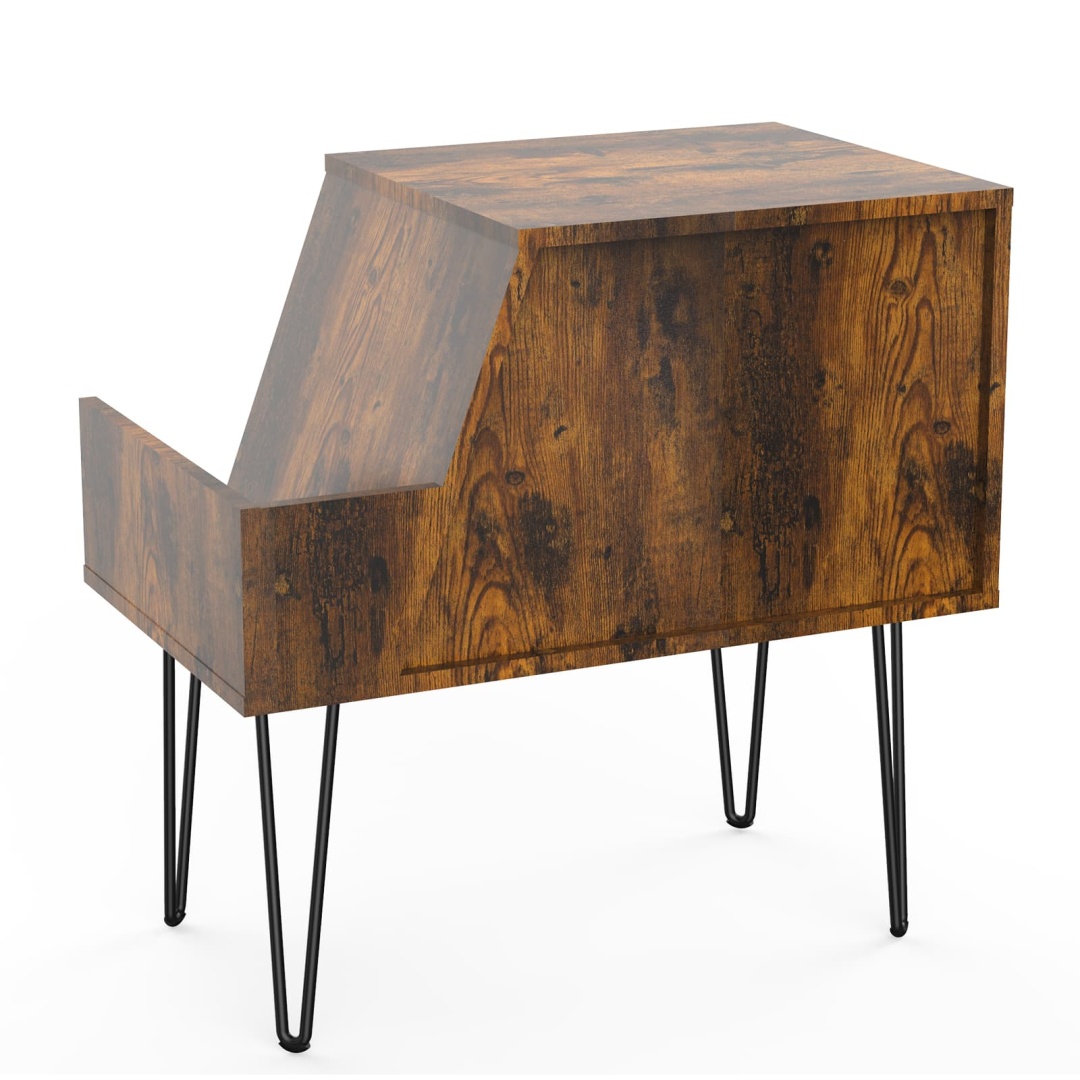 Best Vintage Record Player Stand with Storage, Shelf & Table ...