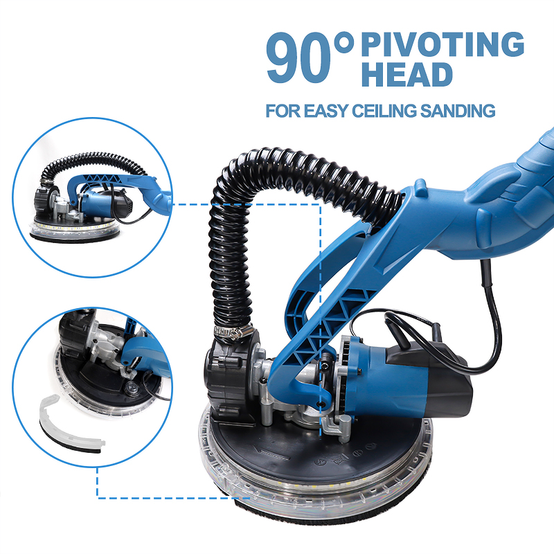 HERZO 120V Giraffe Design Electric Orbital Drywall Sander 750W Wall Gr