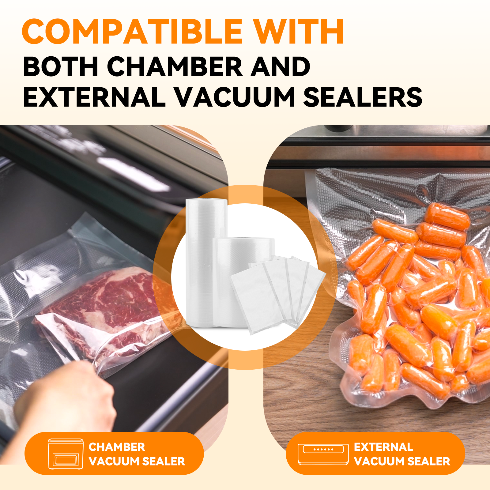Vacuum Seal Bags for Food -Family Pack-Wevac