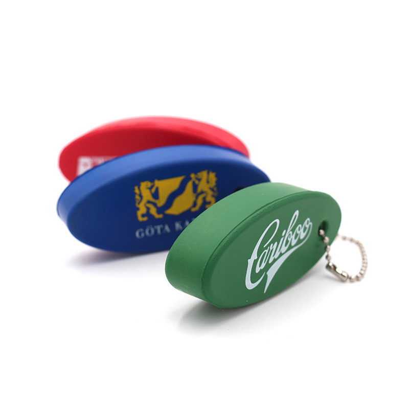 Bulk Promo Foam Oval Floating Boat Key Tag Stress Reliever Keychains
