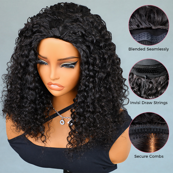 OhMyPretty Wear Go Half Wig 3 IN 1 Water W Flip Over Wig For Beginner ...