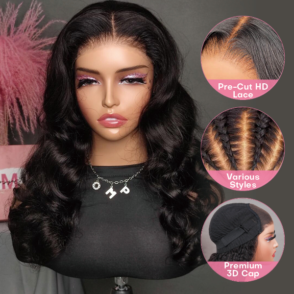 OhMyPretty Wear Go Glueless Ocean Wave 6x4 HD Lace Wig With Pre-plucke