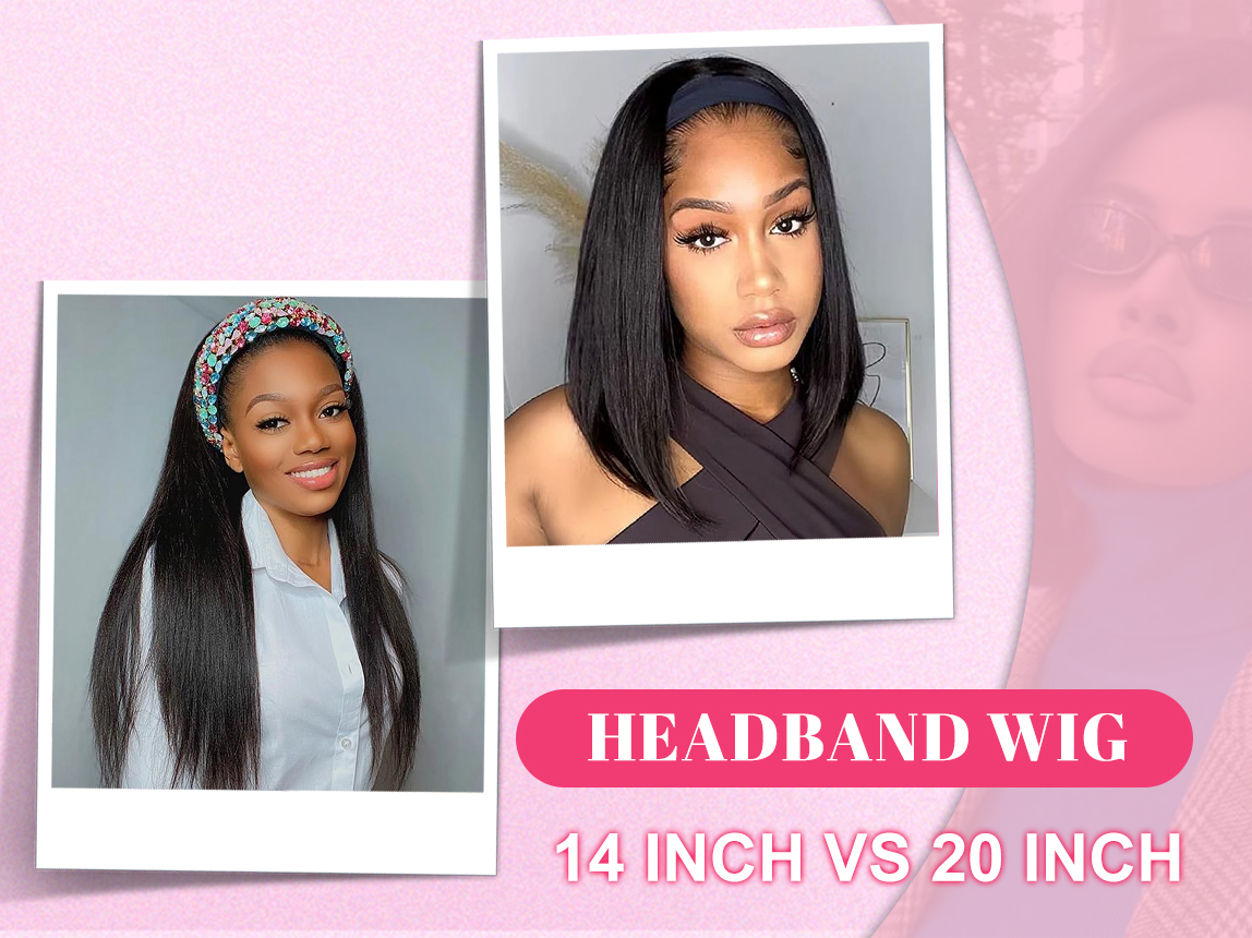 14 Inch Vs 20 Inch Headband Wig