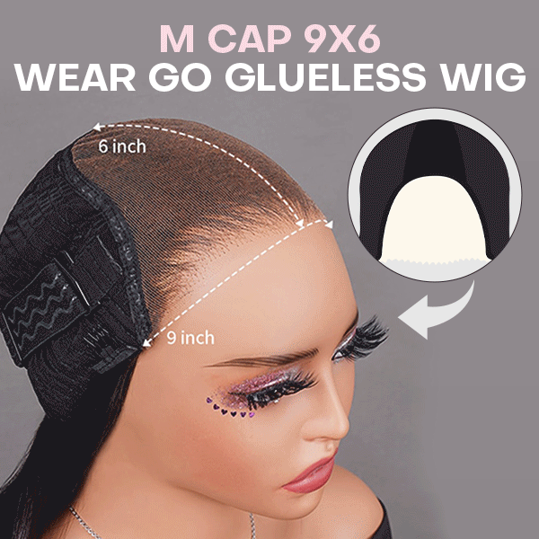 OhMyPretty Water Wave M-Cap 9x6 Wear Go Glueless Wig Short Bob Wig Min