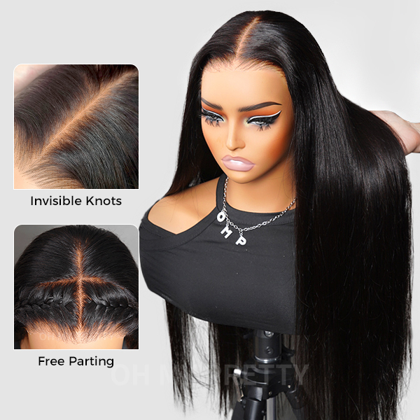 OhMyPretty Wear Go Glueless 9x6 Lace Straight Wig M Cap Super Natural