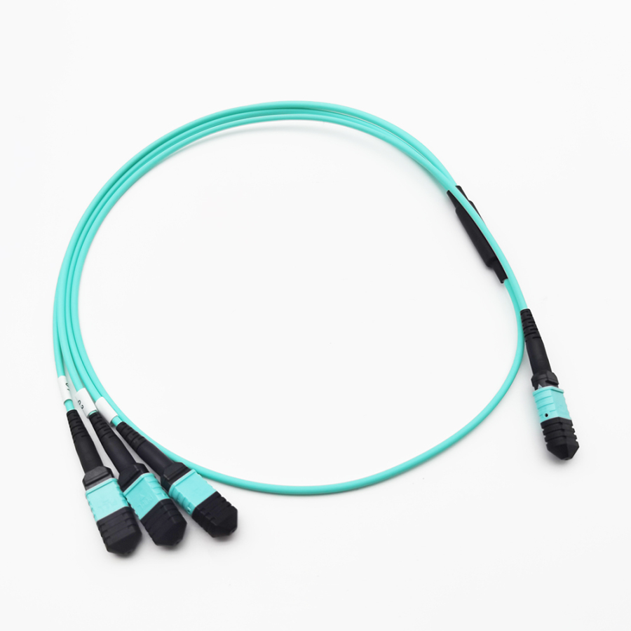 24 Fibers MPO to 3x MPO Y Splitter Cable OM3 Multimode Fiber Cable