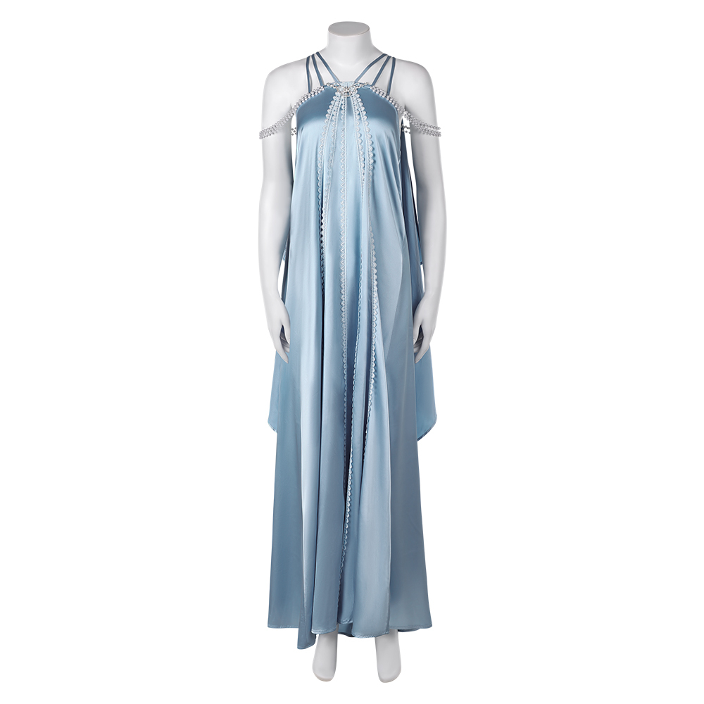 Padme Amidala Women Blue Nightgown Sleepwear Outfits Halloween Carnival ...