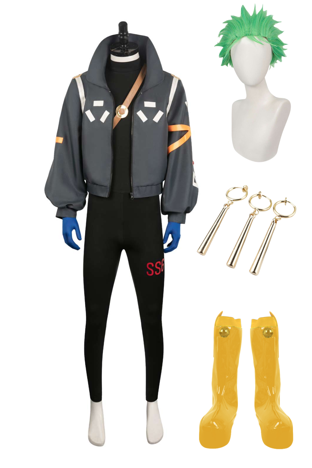 One Piece 2024 Egghead Arc Roronoa Zoro Black Future Outfit Halloween