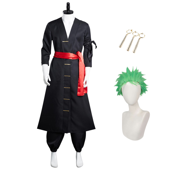 One Piece Wano Country Roronoa Zoro Kimono Outfits Cosplay Costume Hal