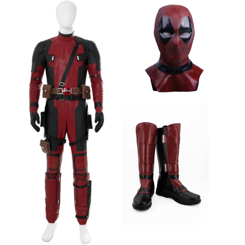 Deadpool Coat Pants Outfit Halloween Carnival Suit Cosplay