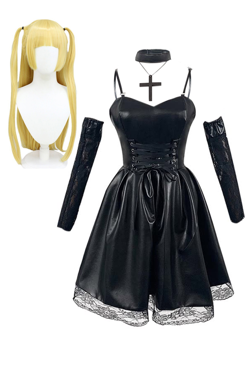 Death Note Misa Amane Dress Full Set Outfits Halloween Carnival Suit ...