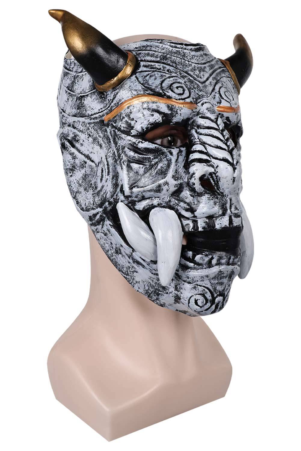 Japanese Devil Hannya Face Cosplay Latex Masks Helmet Masquerade ...