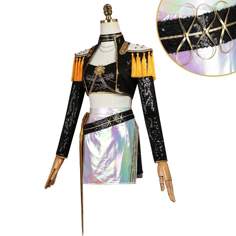 Mira Golden Black Uniform Stage Outfits Halloween C