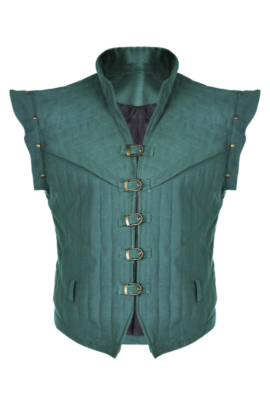 Tangled Flynn Rider Medieval Green Waistcoat Outfits Halloween Carniva