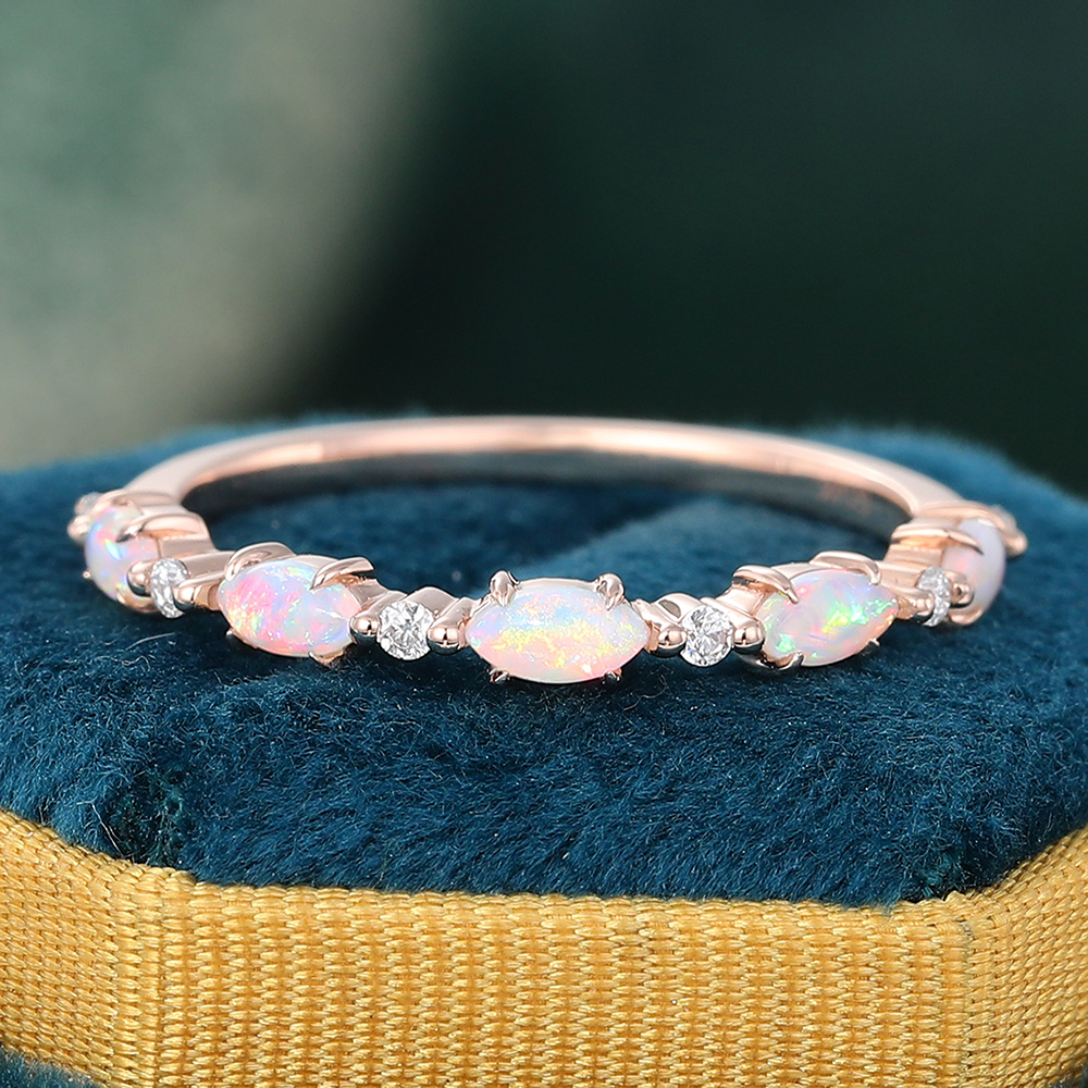 October birthstone wedding rings store