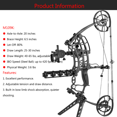 JUNXING M109K Compound Ball Bearing Bow Compound Slingshot Bow