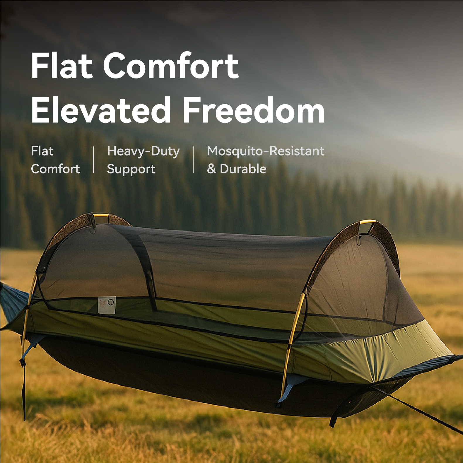 Night Cat Lay Flat Hammock Tent with Mosquito Net & Rainfly – Night Cat ...