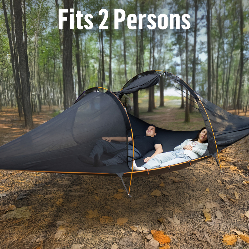 Night Cat Triangle Hammocks 2-Persons: Lay Flat 3 Point Hammock Tent w ...