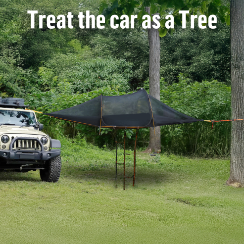 Night Cat Triangle Hammocks 2-Persons: Lay Flat 3 Point Hammock Tent w ...