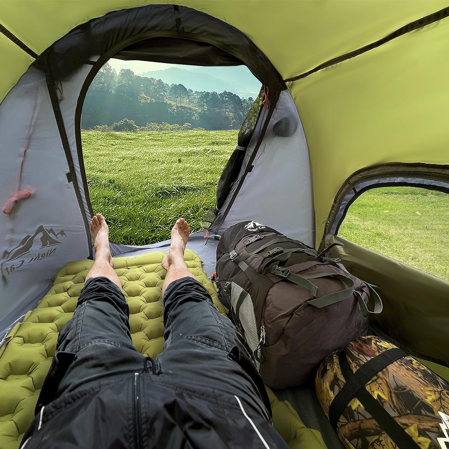 Night Cat 1 Person Pop-up Camping Tent - Waterproof & Easy Setup ...