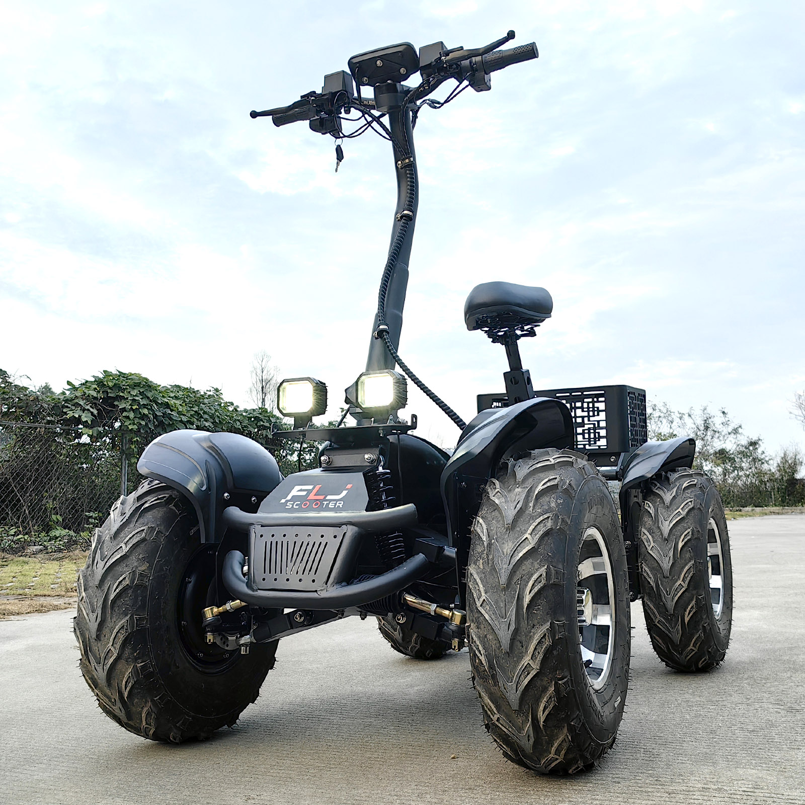 Four Engines 10000W Four-wheel drive Off Road Fat Tire ATV Electric Sc