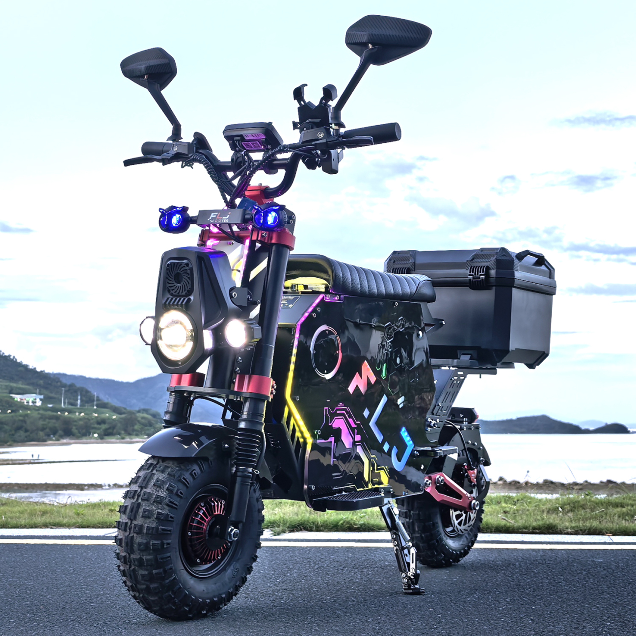 2025 Newest 72V 12000W Electric Scooter Motorcycle with App NFC 75MPH