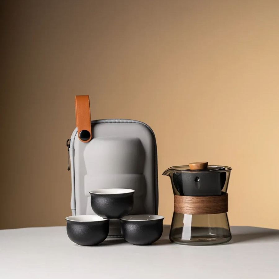 “Vortex Kit” - Heat-Resistant Glass Handled Teapot with Rotating ...