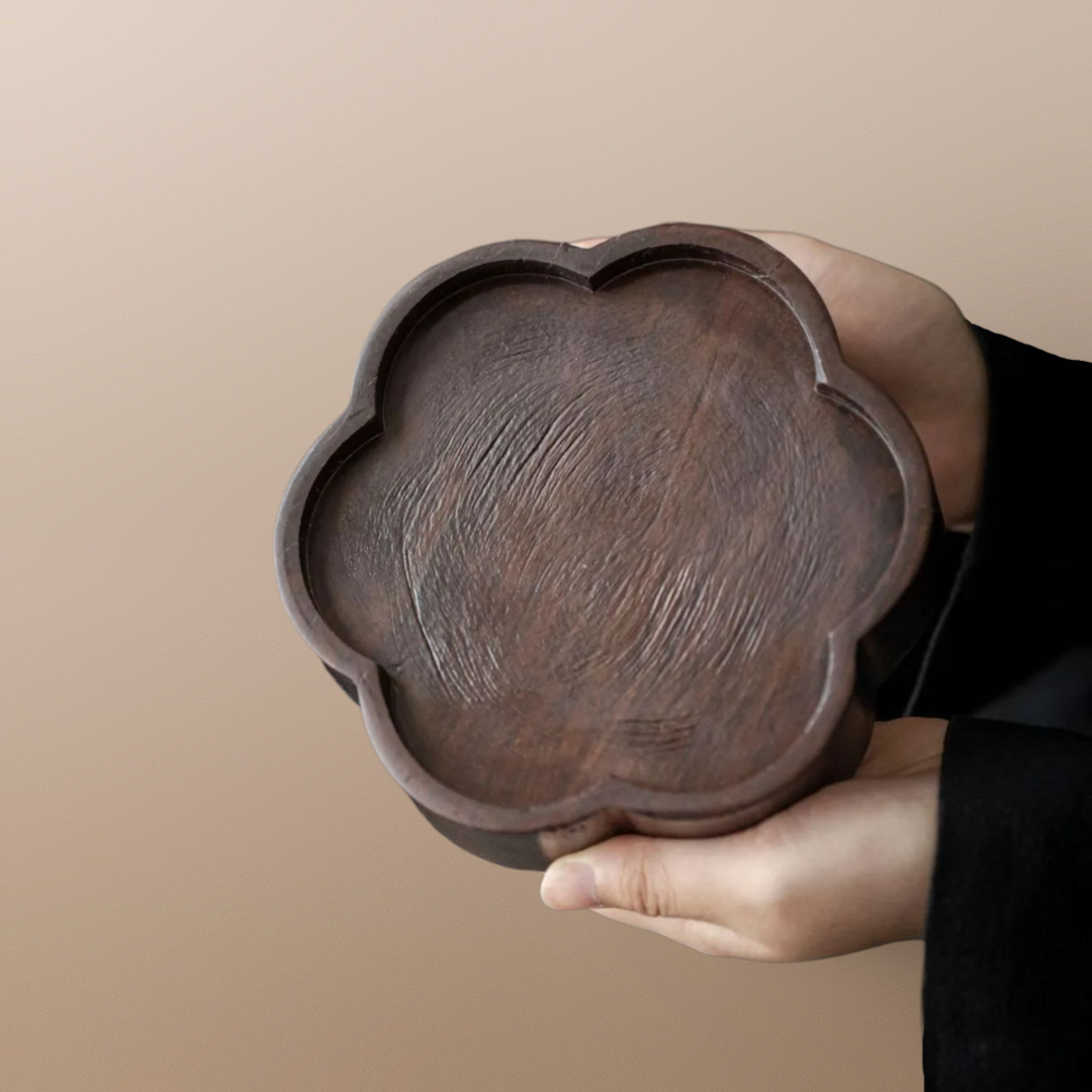 "Wood Talk" - Handmade Solid Ebonized Wood Tea Tray-TeaTsy Official Website