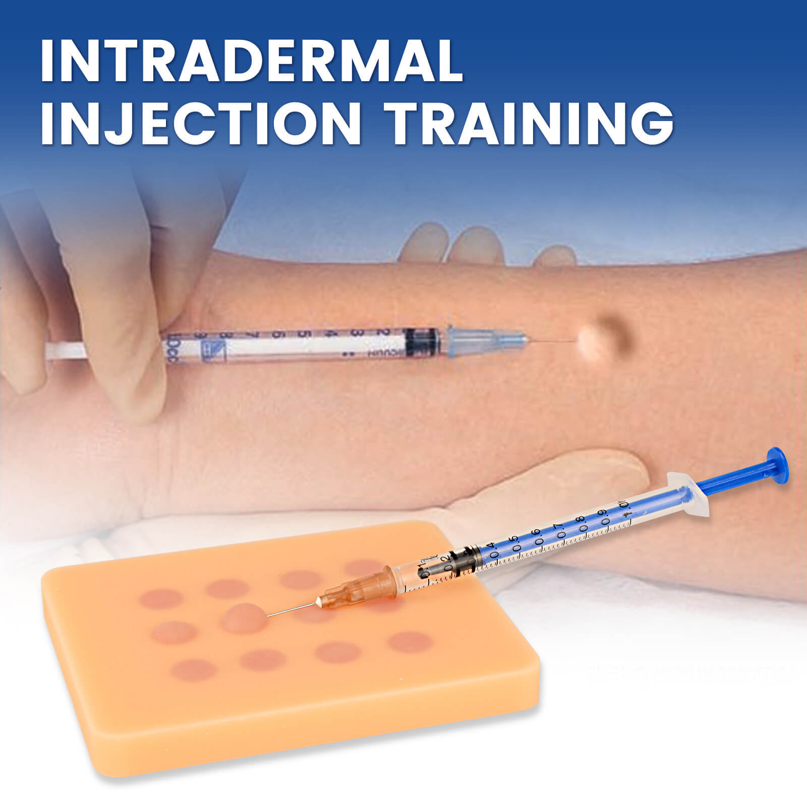 Ultrassist Intradermal Injection Training Pad for Students, 12 Spots
