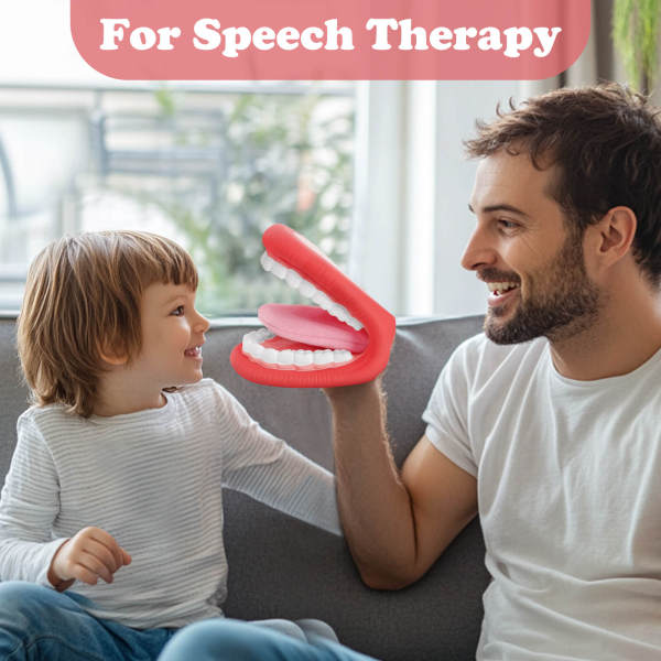 Large Mouth Hand Puppet with Tongue for Kids Speech Therapy, Red ...