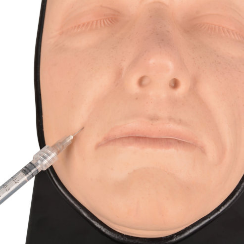 Half-Head Facial Injection Training Mannequin with 360° Base – Ultrassist