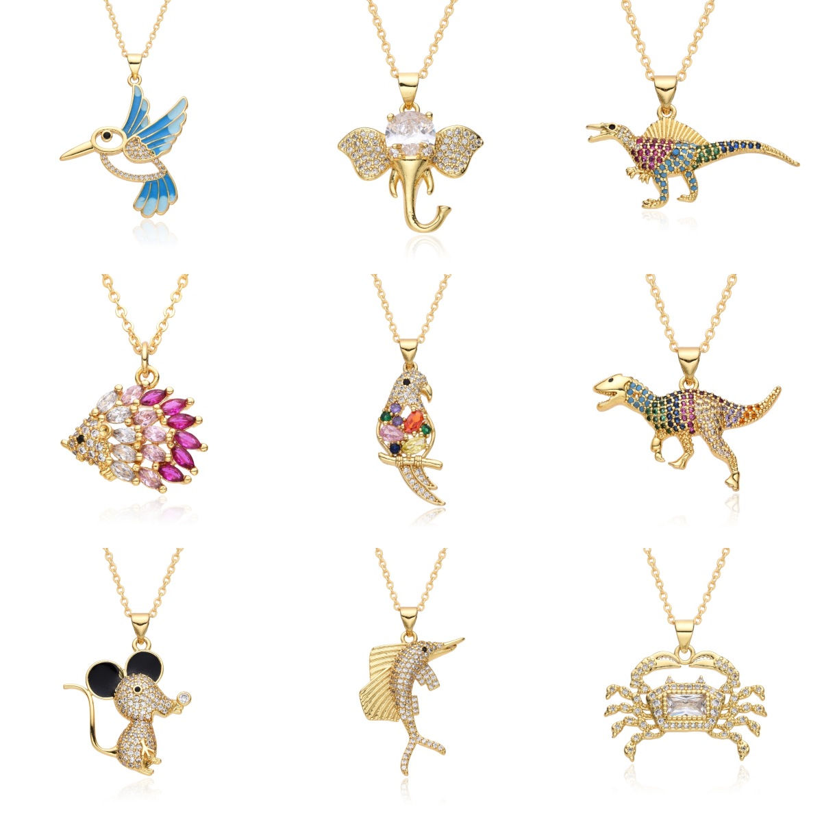 BLACK FRIDAY SALE 60% OFF Creative Colorful Zirconia Animal Necklace