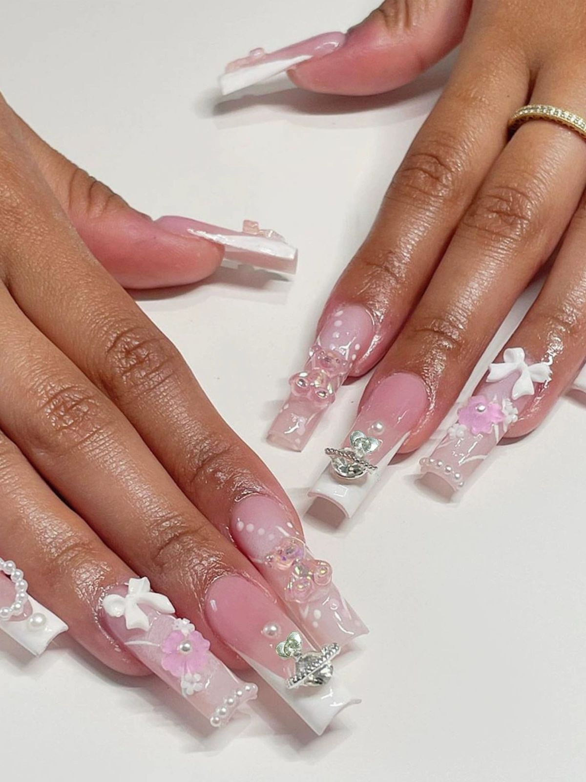 Cotton Candy Pink Nails