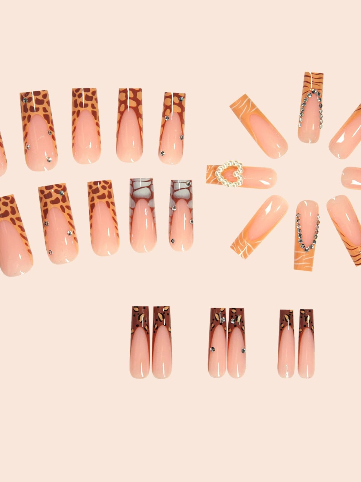 Wild Hearts Brown Nails