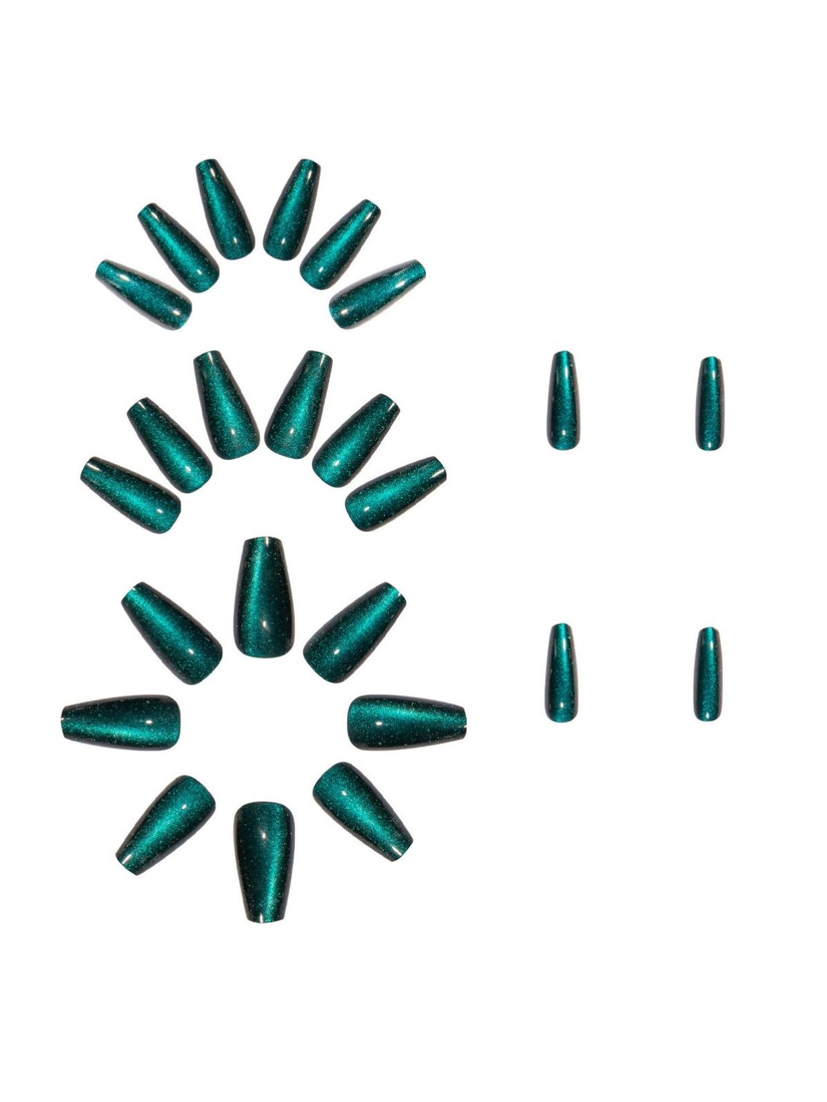 Emerald Glow Green Nails