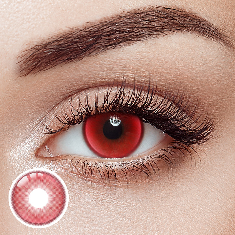 Ruby Red Yearly Contact Lenses