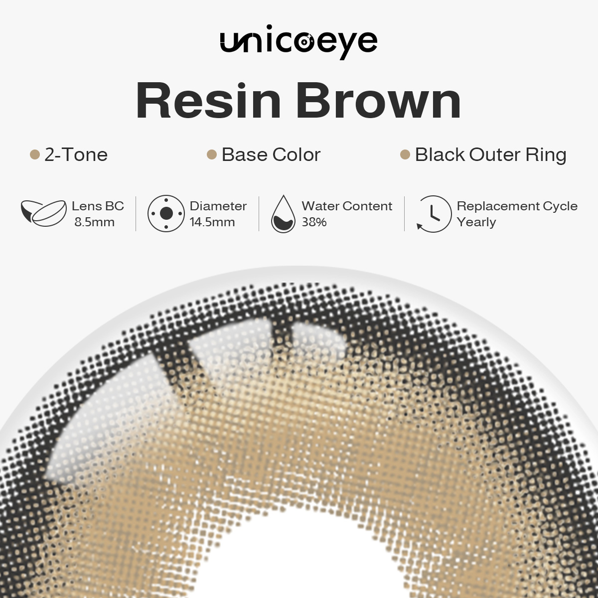 [Pre-Sale] Resin Brown Yearly Contact Lenses