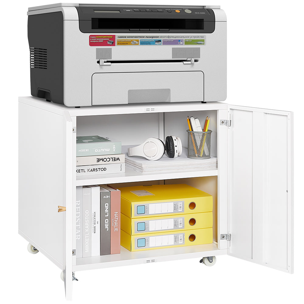 Metal Printer Stand with Storage Mobile Printer Tables for Small Spaces ...