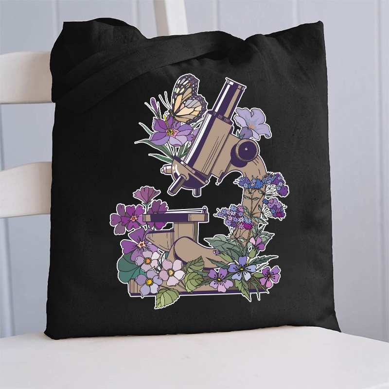 Science Flower Microbiology Teacher Tote Bag Sale-Teachersgram