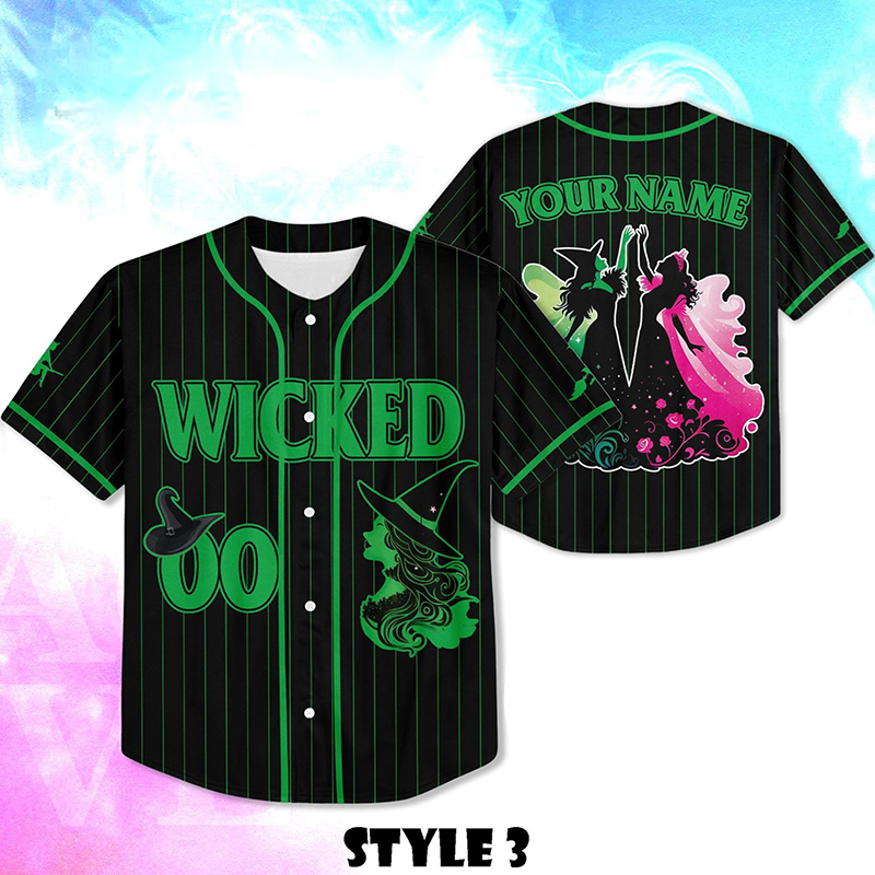 Personalized Name And Number Wicked Musical Movie Teacher Baseball Jersey