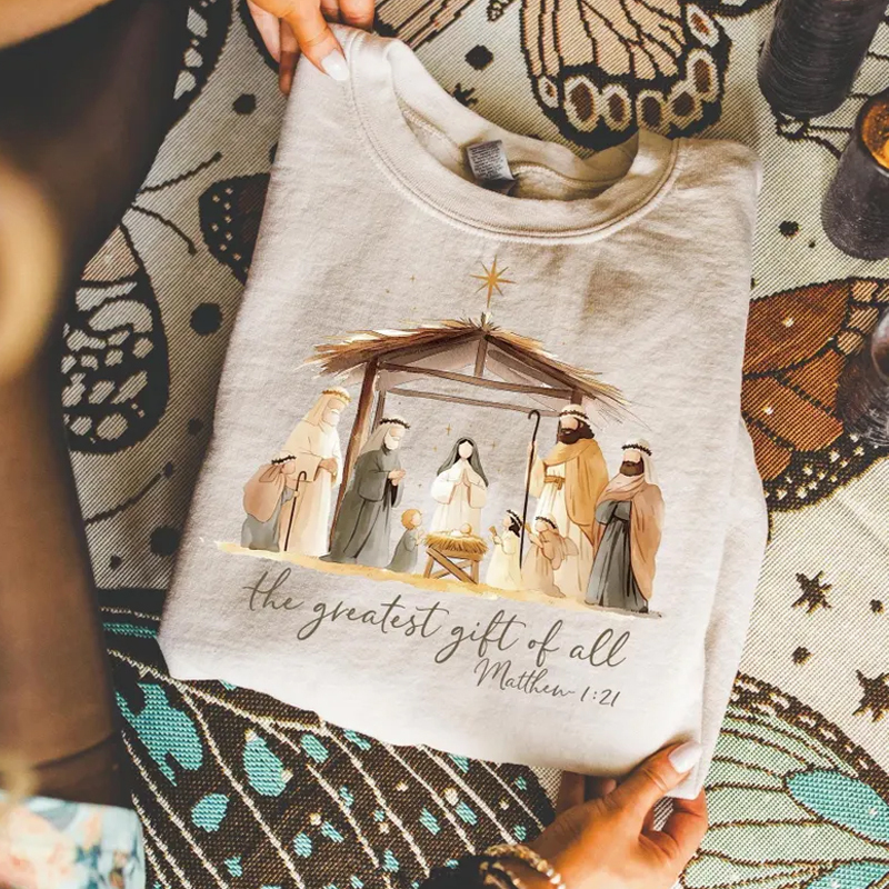 Nativity Scene Christmas Sweatshirt – ShawnCraft