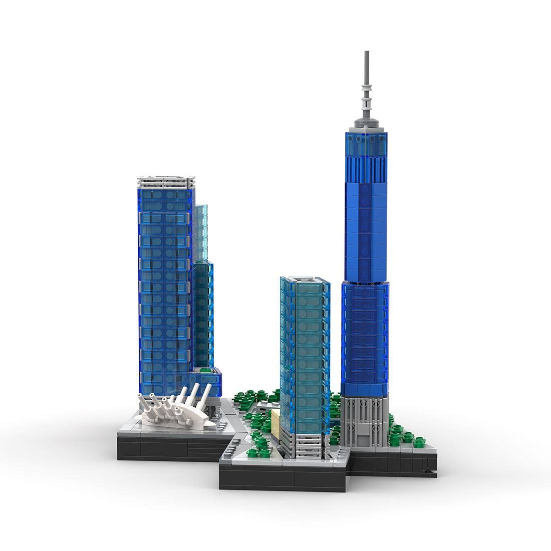 1/2000 Scale The New World Trade Center MOC Model DIY Assembly Buildin