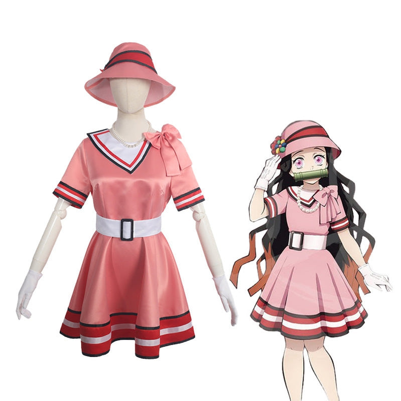 Anime Demon Slayer Kimetsu no Yaiba Nezuko Kamado Dress Cosplay Costum