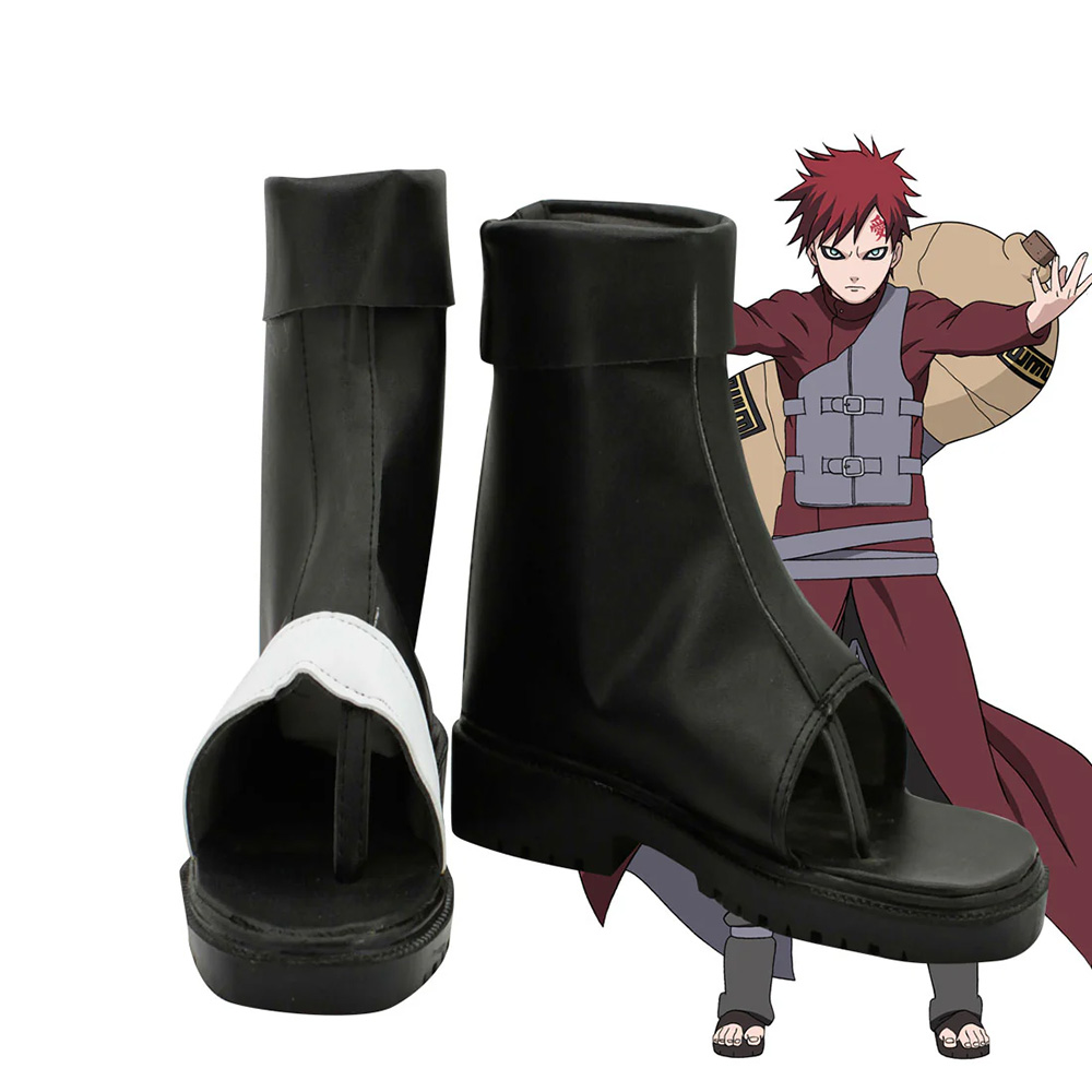 Gaara from Naruto Halloween Black Cosplay Shoes