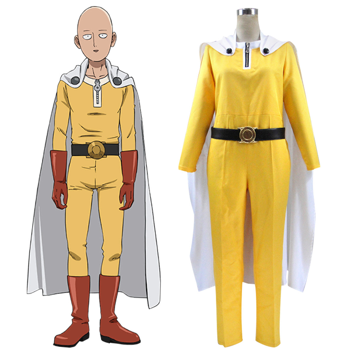 One Punch Man Saitama Caped Baldy Hagemanto Cosplay Costume