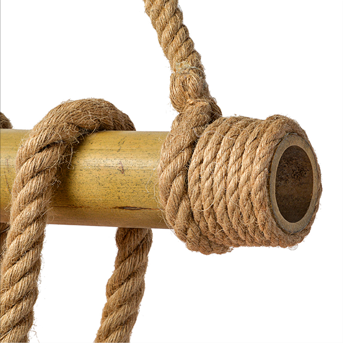 Industrial Vintage Wood Pendant Light with Rope Decoration – LabPieceSign