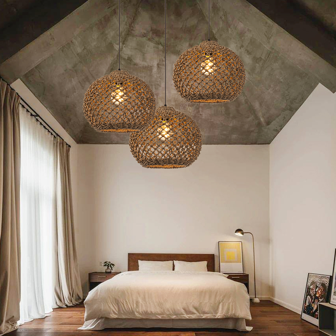 Boho Pendant Light | Labpiecesign | Hollow Braided Design – LabPieceSign